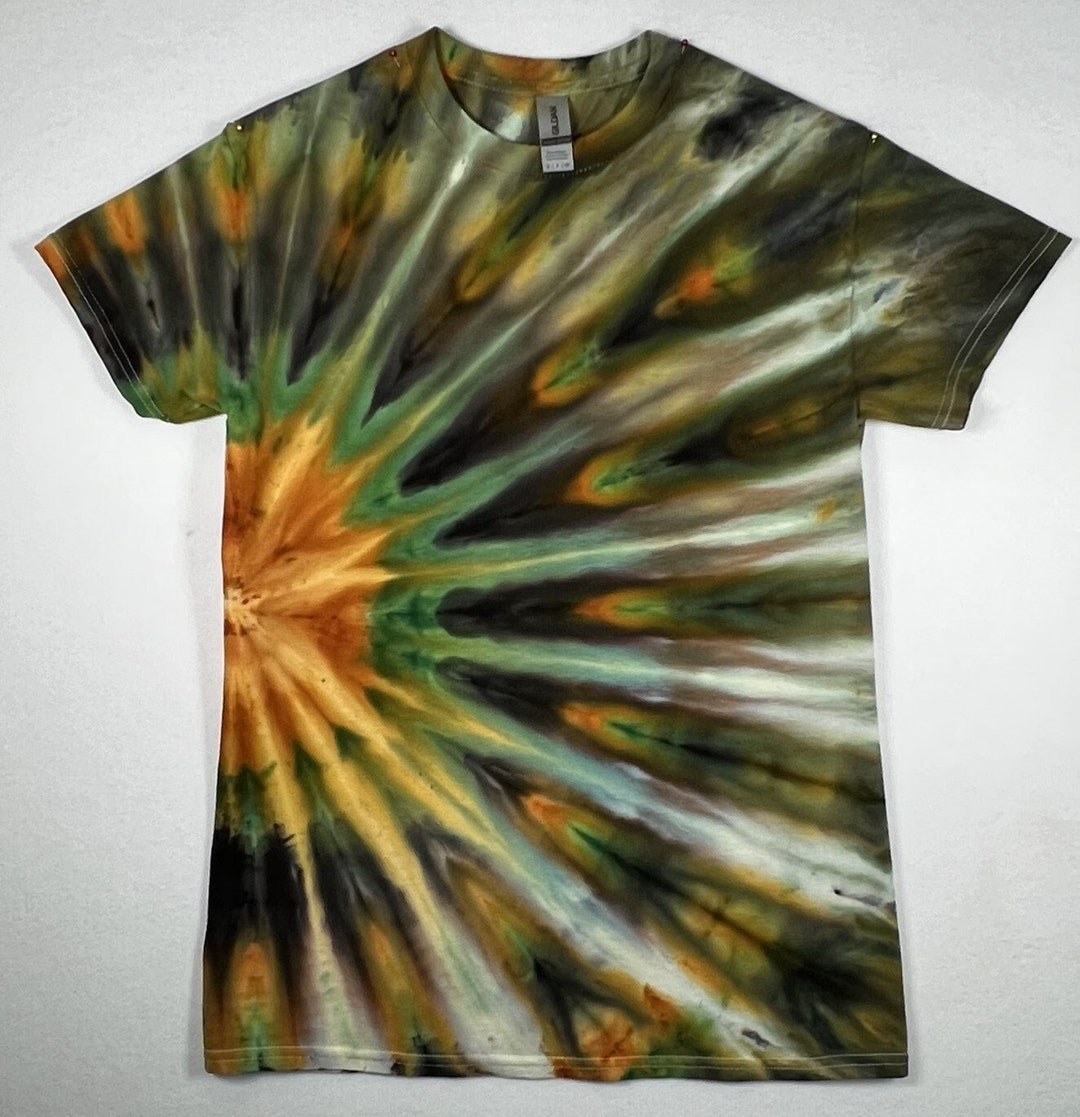 SUNDOWN FOREST Incline Ice Dye With Orange, Brown, Green Colors - Etsy