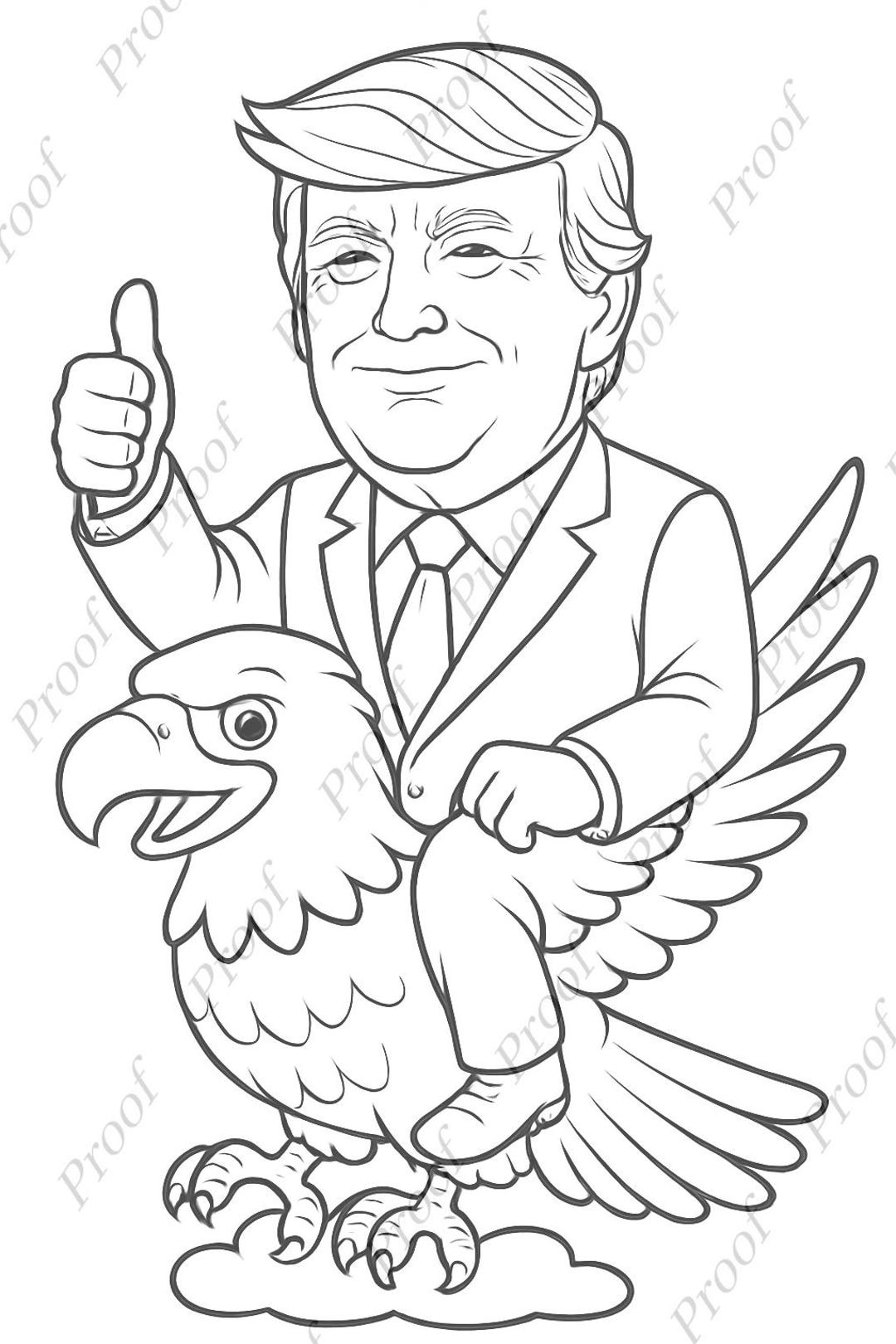 Donald Trump Coloring Pages - Printable Political Coloring Sheets | Fun ...