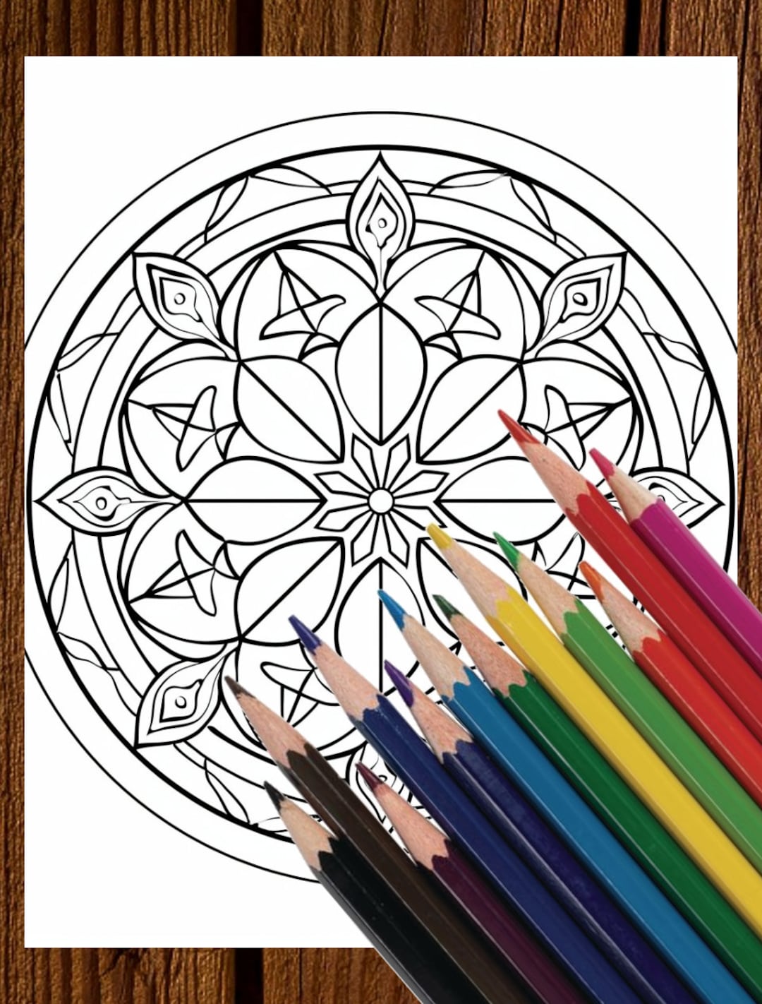 50 Intricate Mandala Coloring Pages: Relaxation & Creativity Bundle - Etsy