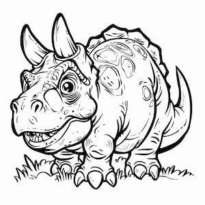 Set of 20 Dinosaur Coloring Pages for Kids | Printable Dino Activity ...