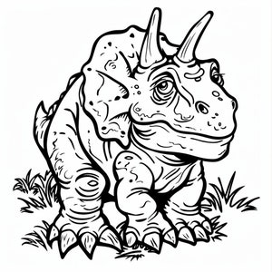 Set of 20 Dinosaur Coloring Pages for Kids Printable Dino Activity ...