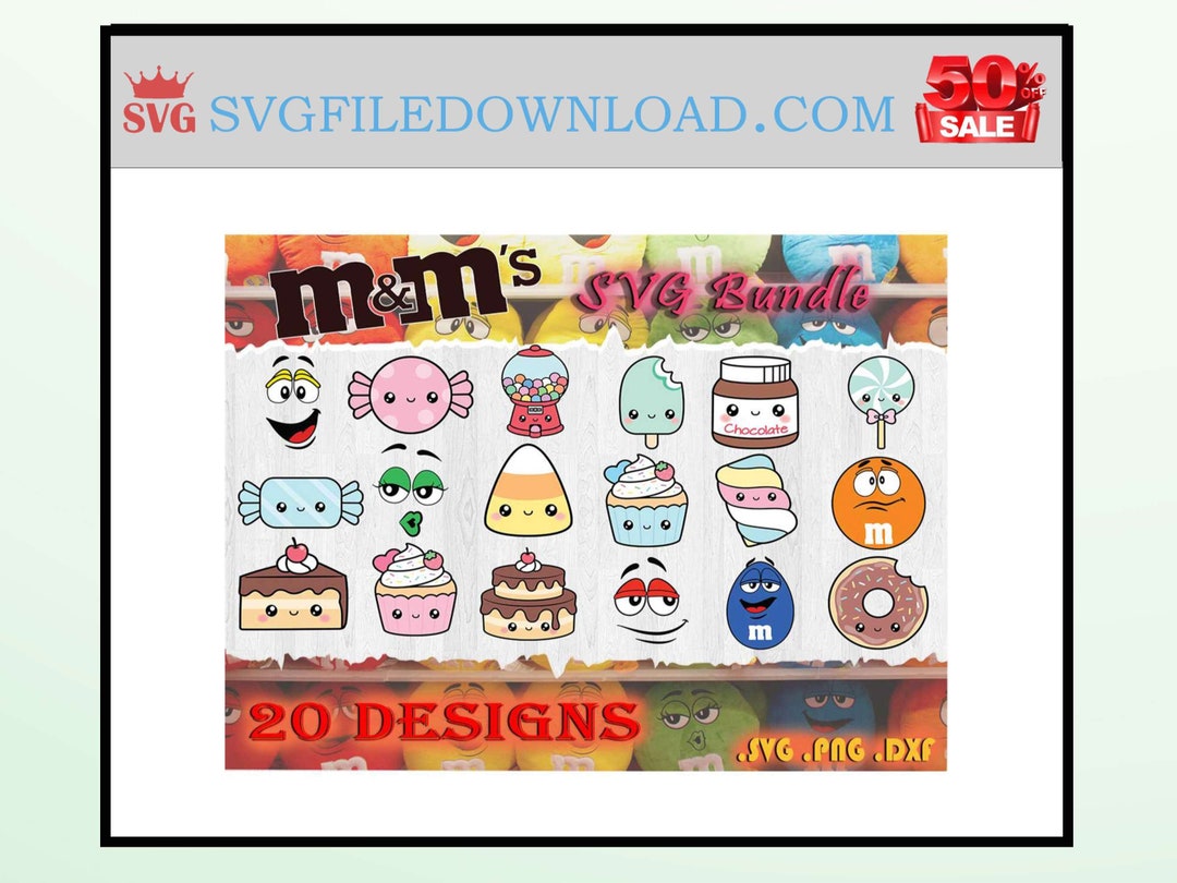 Top SVG M&ms Faces Bundle SVG 20 Files - Etsy
