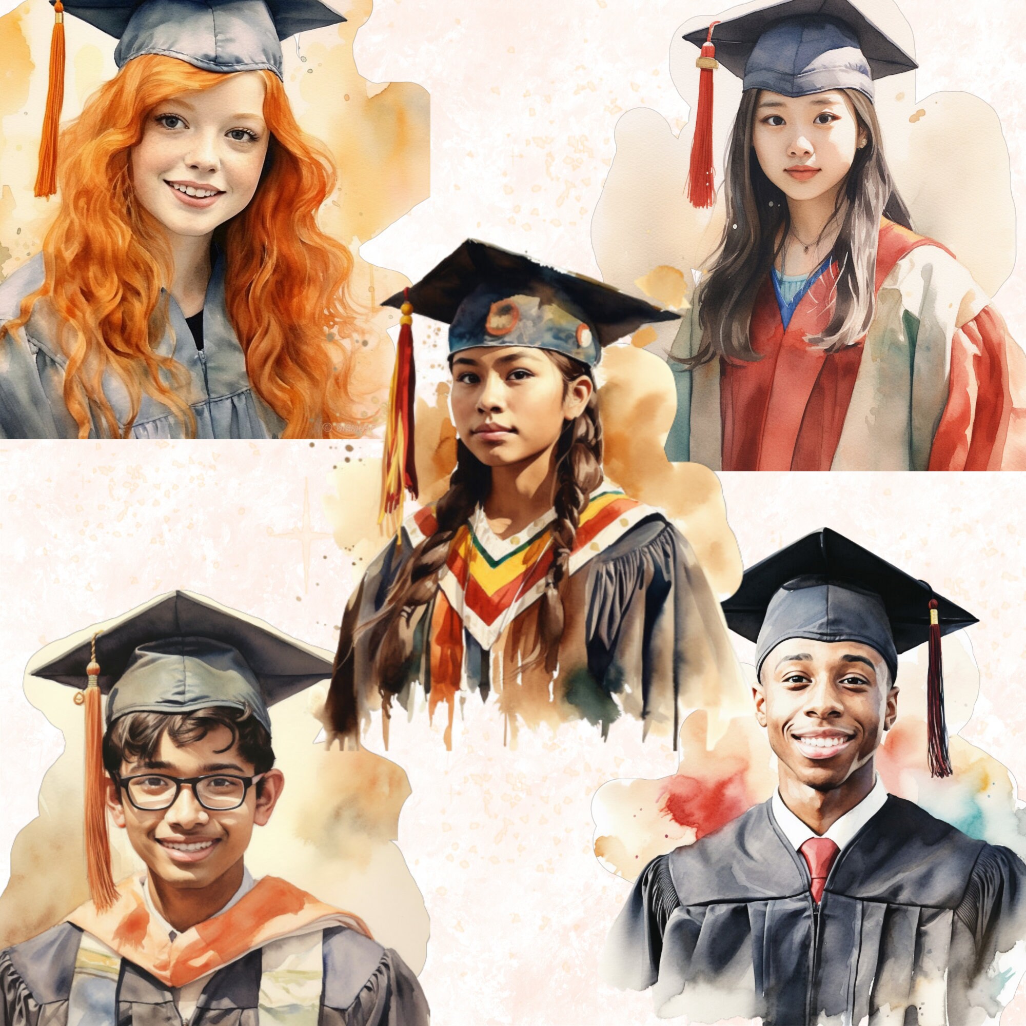 2023 Graduation Clipart Cap Clipart Gown Clipartbundle - Etsy