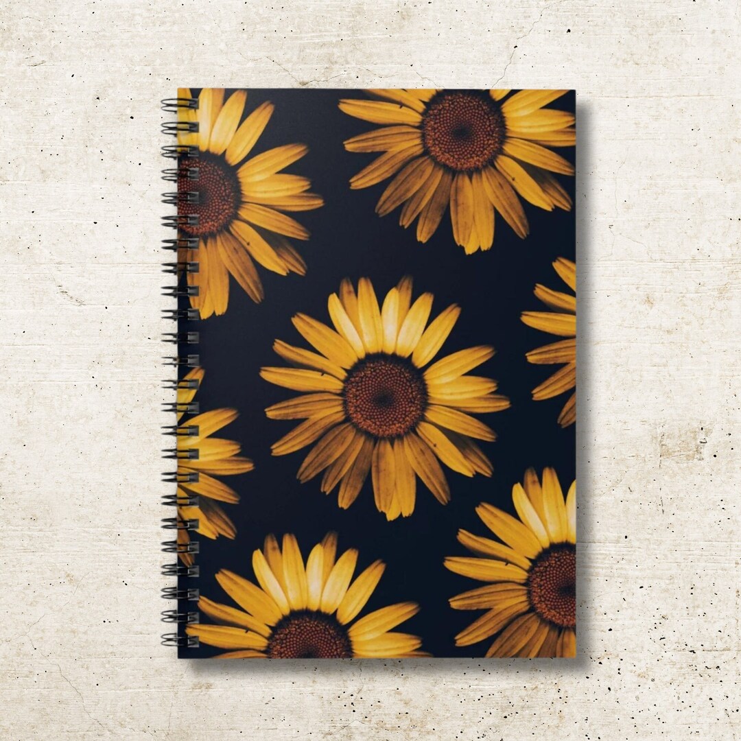 Sunflower Cute Spiral Notebook / Sunflower Journal to Do Lists Notebook ...