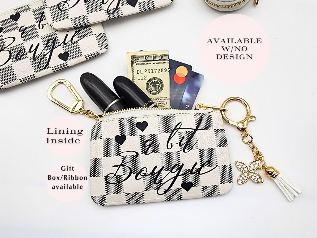 Customized 'A Bit Bougie' Coin Purse Wallet Keychain Pouch Zipper ...