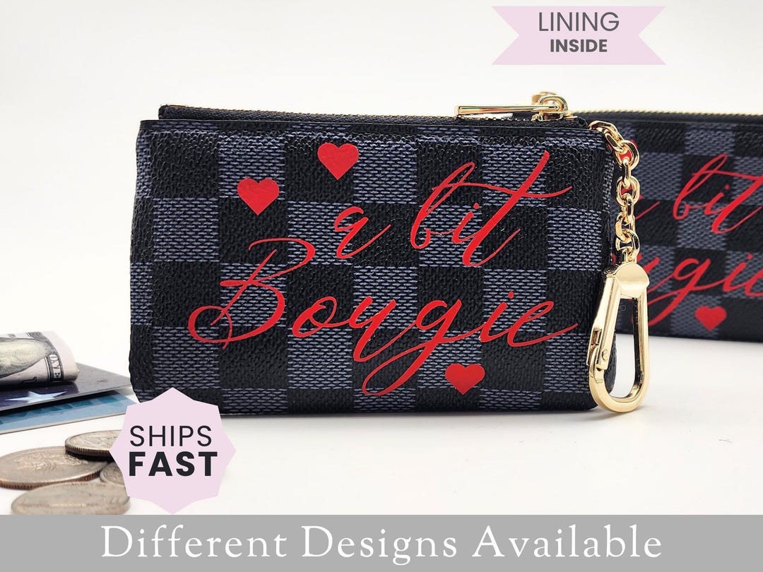 Customized 'A Bit Bougie' Coin Purse, Wallet Keychain Pouch, Zipper ...