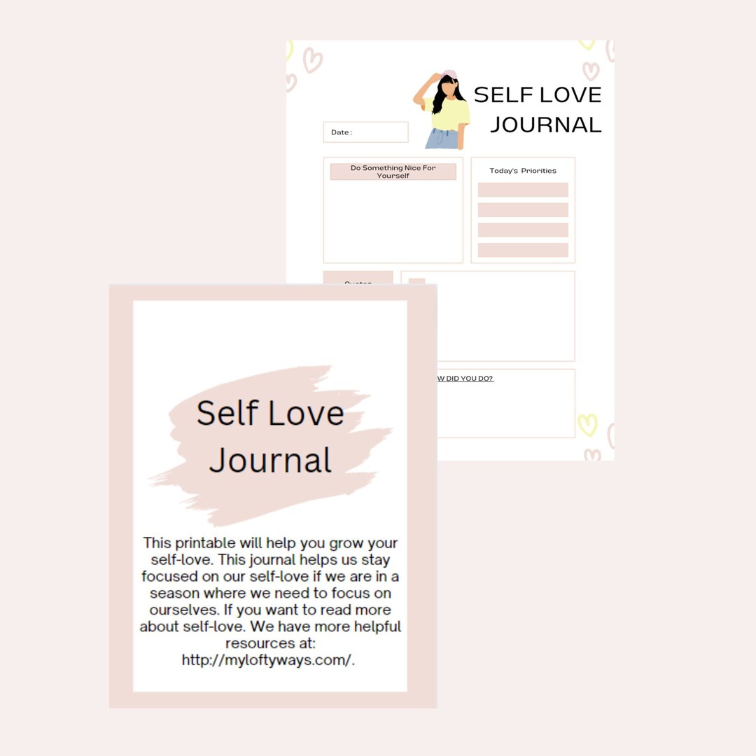 Printable Self Love Journal - Etsy