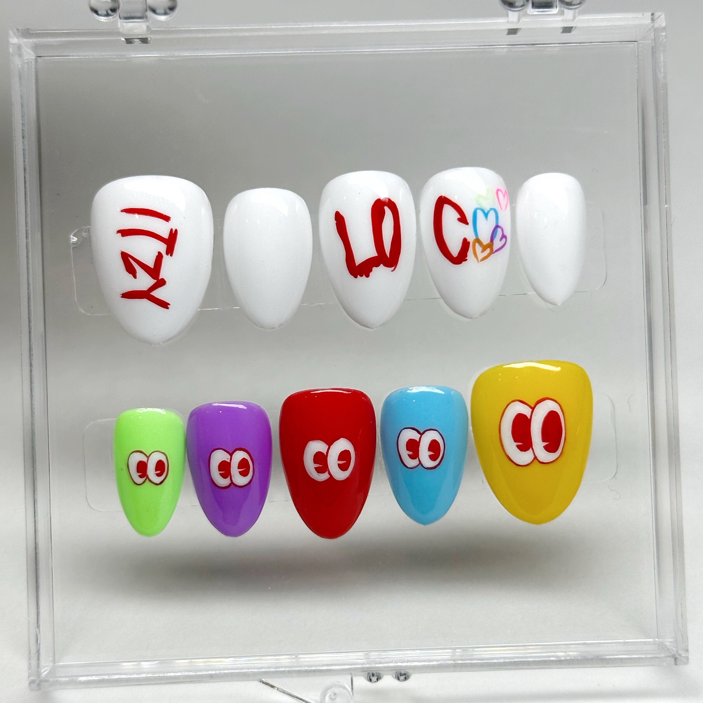 Itzy Loco Inspired Nails Kpop Nails Solid Press on Nails Gel X Press on ...