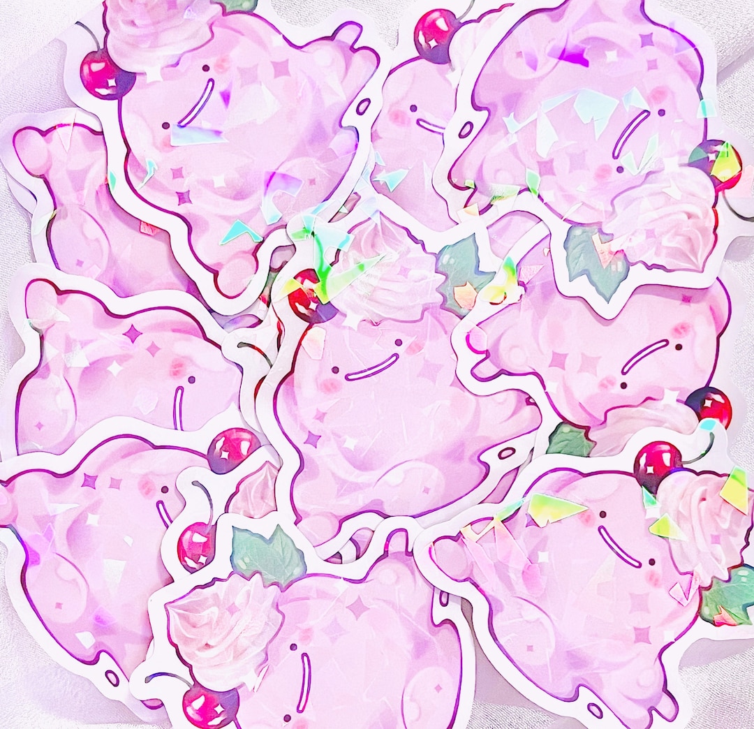 Cute Kawaii Pink Dillo Ditzy Jello Semi-transparent/clear - Etsy