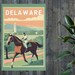 Delaware Vintage Travel Poster Print Wall Art Gift Idea Home Decor ...