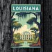 Louisiana Vintage Travel Poster Print Wall Art Gift Idea Home Decor ...