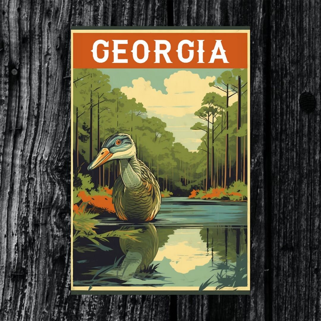 Georgia Vintage Travel Poster Print Wall Art Gift Idea Home Decor ...