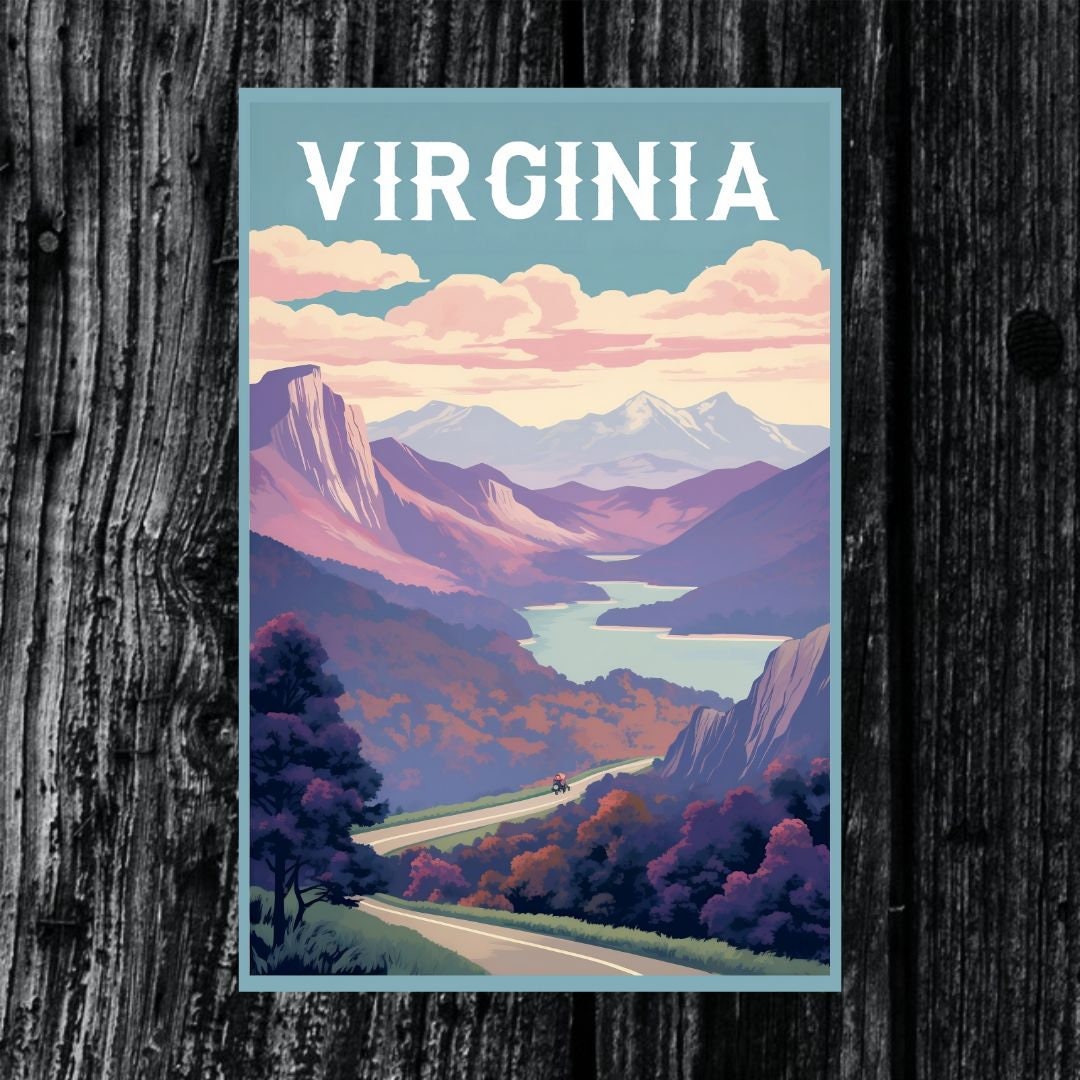 Virginia Vintage Travel Poster Print Wall Art Gift Idea Home Decor ...