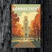 Connecticut Vintage Travel Poster Print Wall Art Gift Idea Home Decor ...
