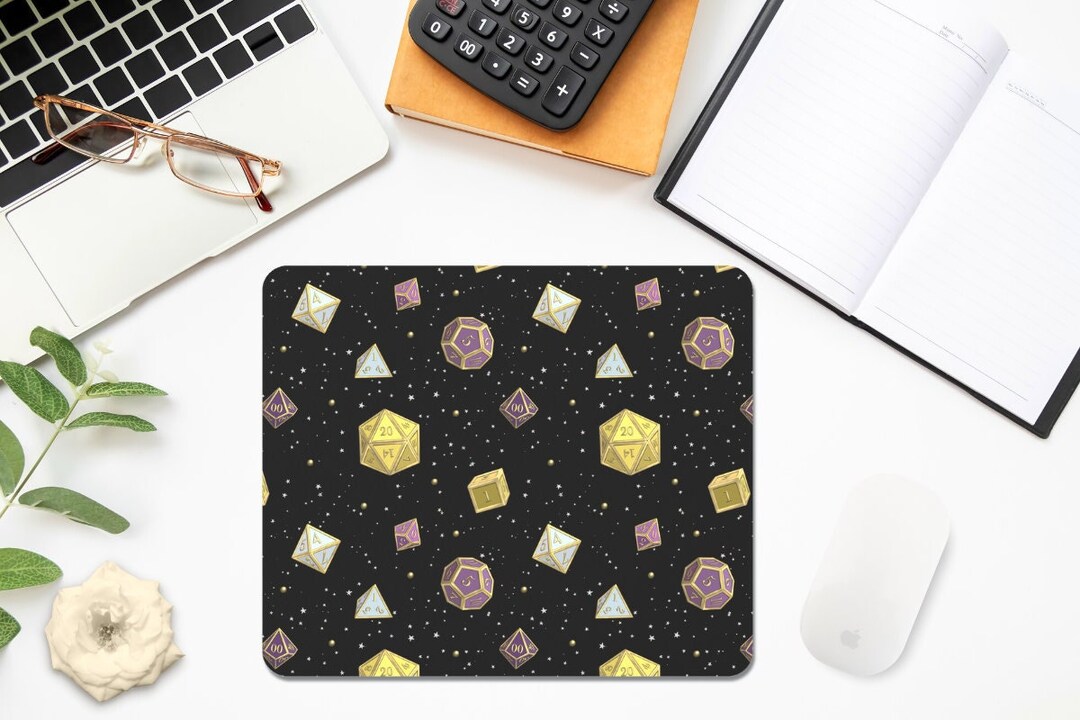 D20 Nonbinary Pride Dnd Dice Mouse Pad, Dungeons and Dragons Geek Nerd NB Gift, LGBTQ Pride Flag ...