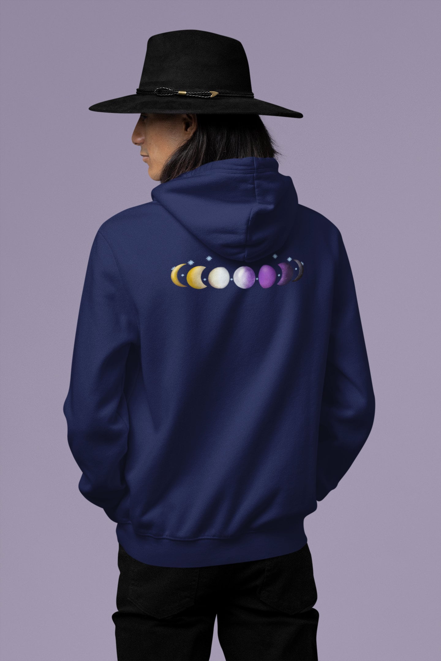 Not Just a Phase Nonbinary Pride Moon Phases Hoodie Pride Flag LGBTQ Sweatshirt, Subtle Enby ...