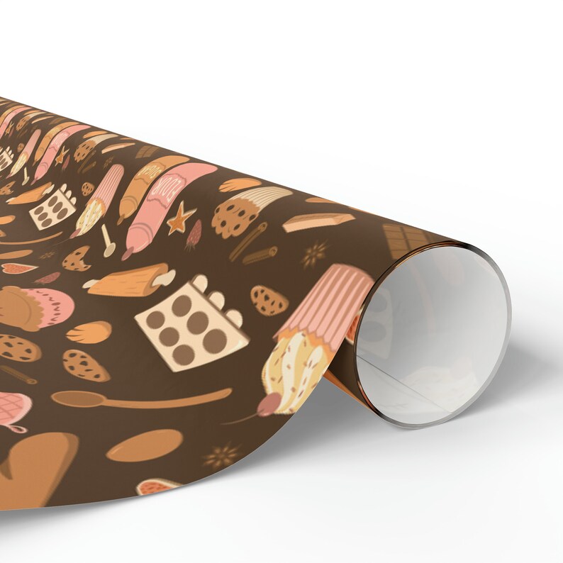 Colorful Baking Wrapping Paper, Baker Gift, Holiday Bakery Gift Wrap ...