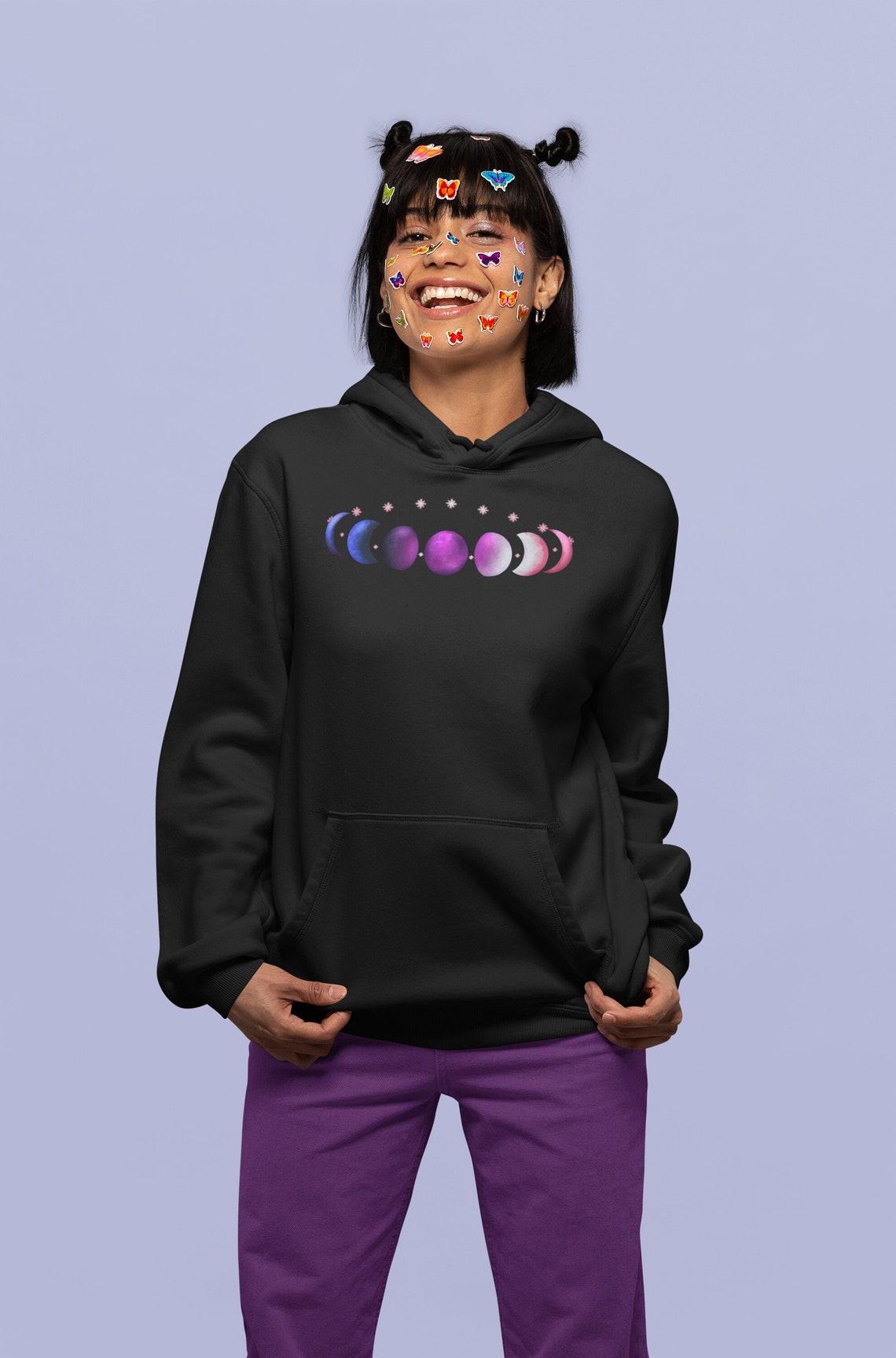 Not Just a Phase Genderfluid Pride Moon Phases Hoodie - Pride Flag ...