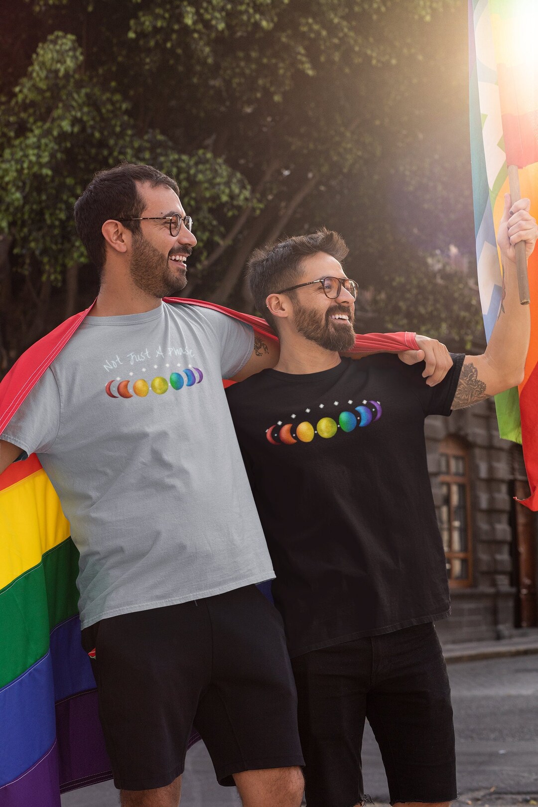 Not Just a Phase Rainbow LGBT Pride Moon Phases Shirt, Pride Flag LGBTQ ...