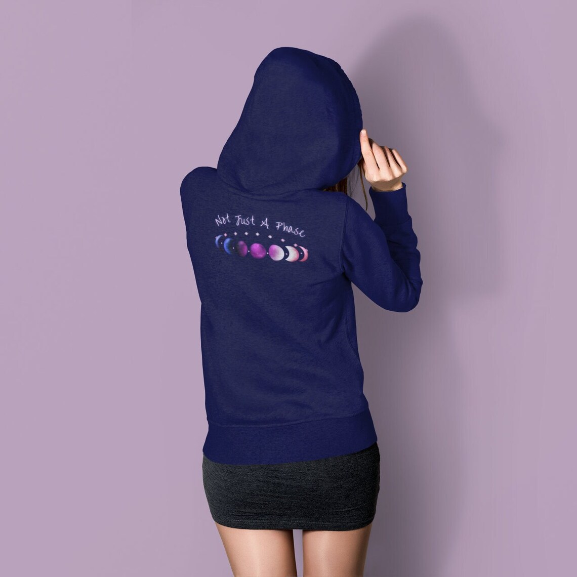 Not Just a Phase Genderfluid Pride Moon Phases Hoodie - Pride Flag ...