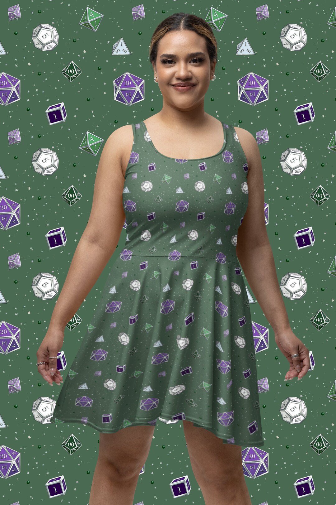 D20 Genderqueer Pride Dnd Dice Skater Dress Dungeons and - Etsy