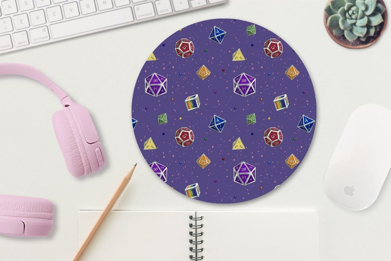 D20 LGBT Rainbow Pride Dnd Dice Mouse Pad, Dungeons and Dragons Geek ...