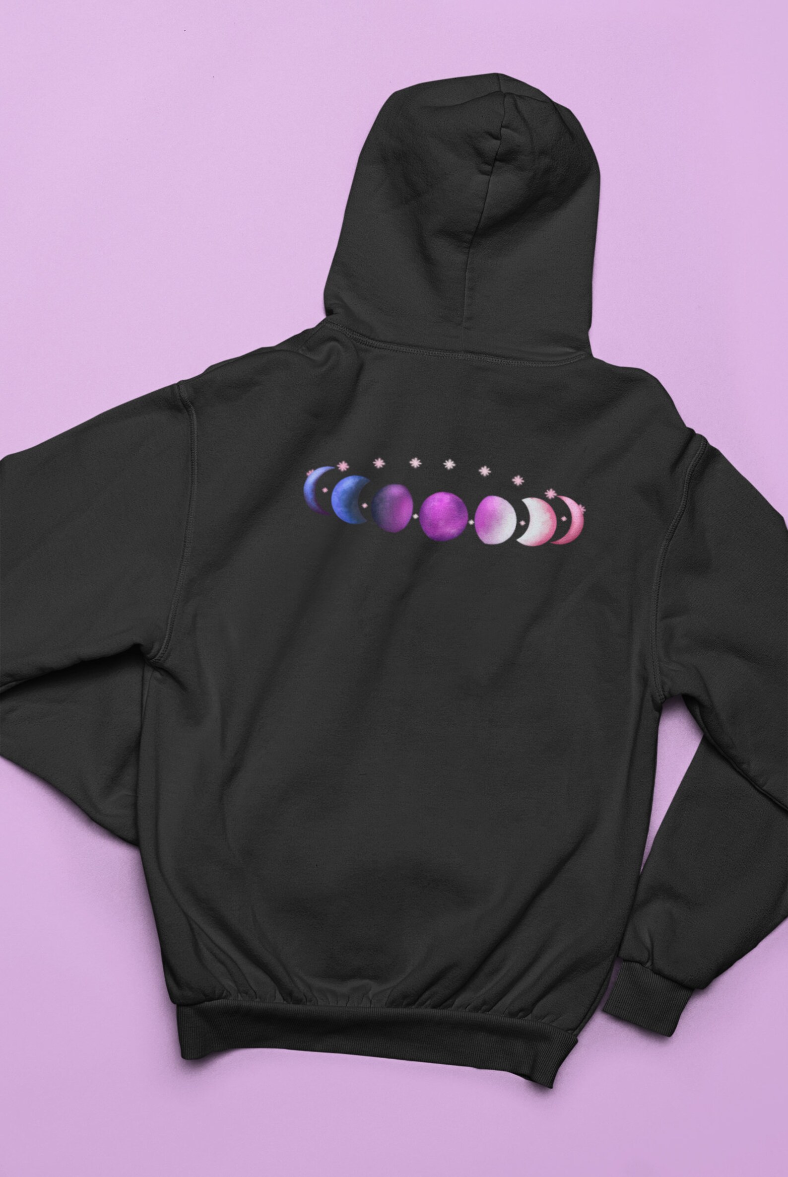 Not Just a Phase Genderfluid Pride Moon Phases Hoodie - Pride Flag ...