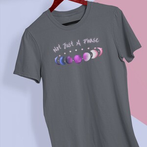 Not Just a Phase Genderfluid Pride Moon Phases Shirt (with Text), Pride ...