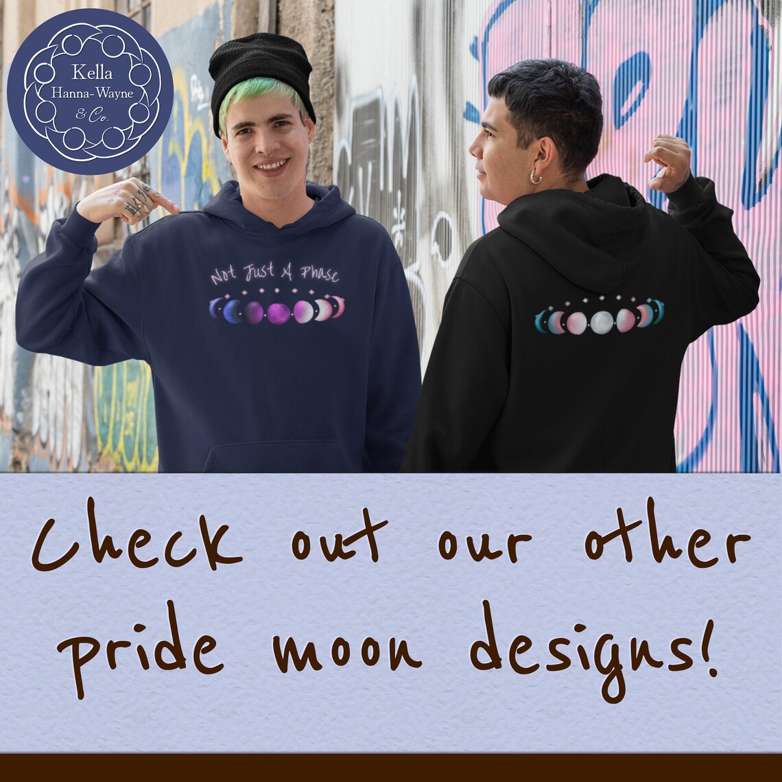 Not Just a Phase Genderfluid Pride Moon Phases Hoodie - Pride Flag ...