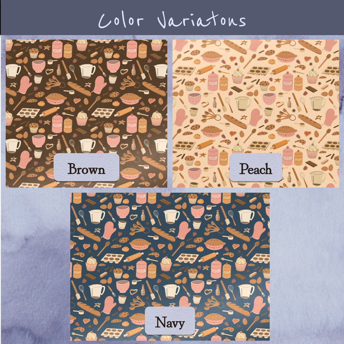 Colorful Baking Wrapping Paper, Baker Gift, Holiday Bakery Gift Wrap ...