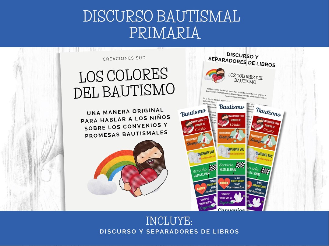 LDS Baptism Bookmark and Talk, LDS Primary Materials, Baptism Gift ...