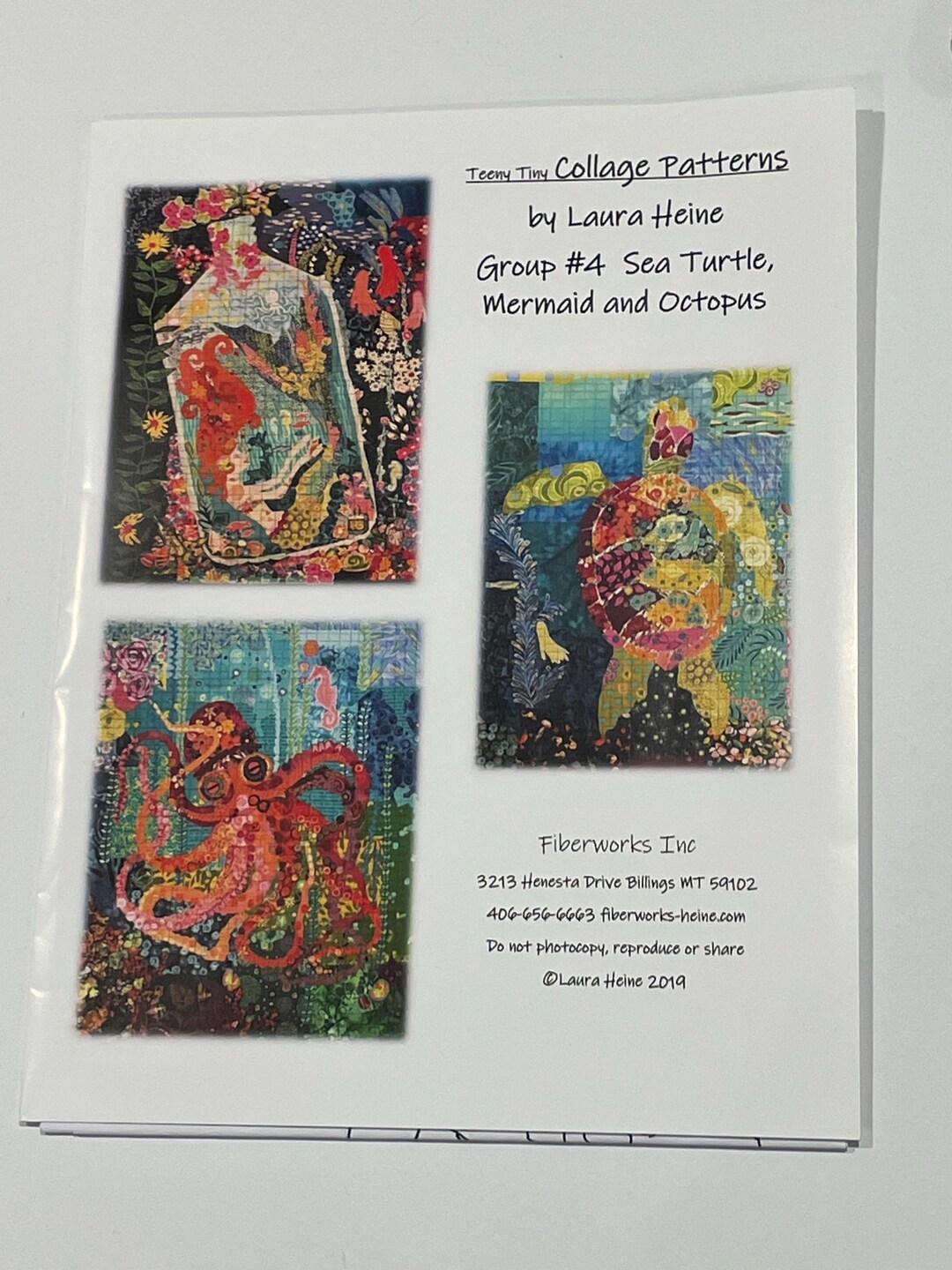 Laura Heine’s Teeny Tiny Octopus Fabric Collage Kit and Pattern - Etsy