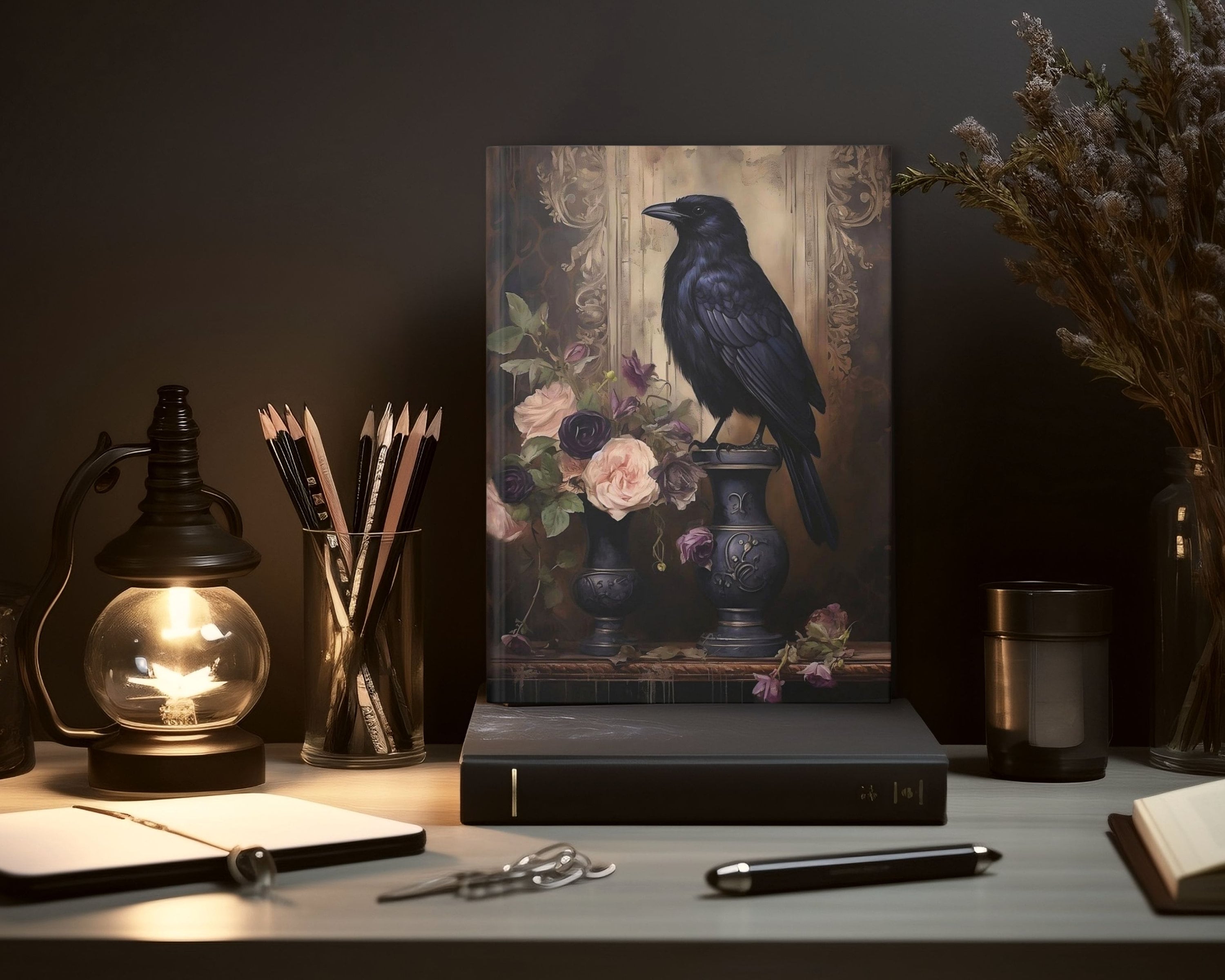 Raven Dark Academia Notebook | Aesthetic Gothic Journal, Hardcover ...