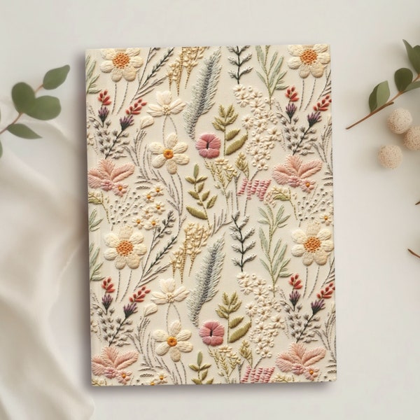 Embroidered Notebook - Etsy