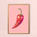 Chilli Disco Ball | Trendy Kitchen Decor, Retro Food Wall Art, Chili ...