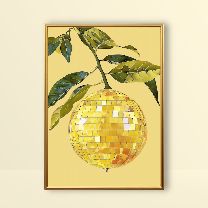 Disco Ball Fruit Art - Etsy