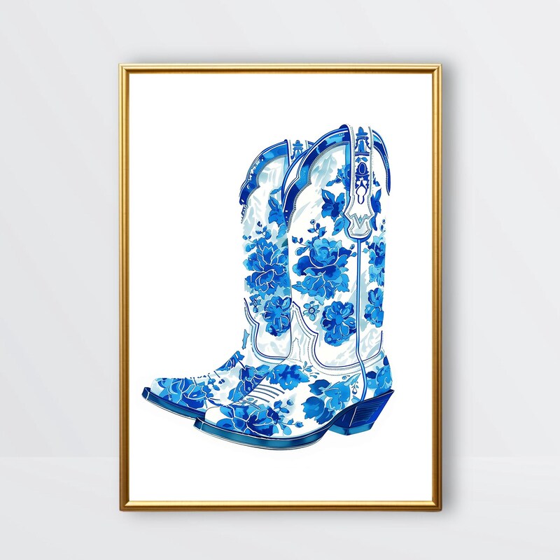 Blue Boots - Etsy