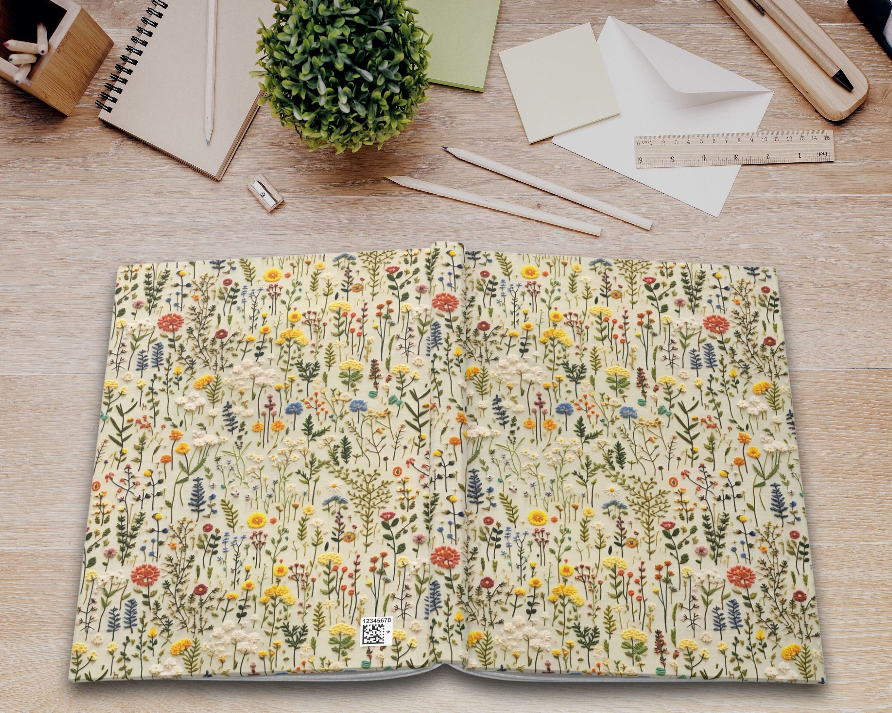 Delicate Wildflower Journal | Cottagecore Pressed Dainty Flowers Pretty ...
