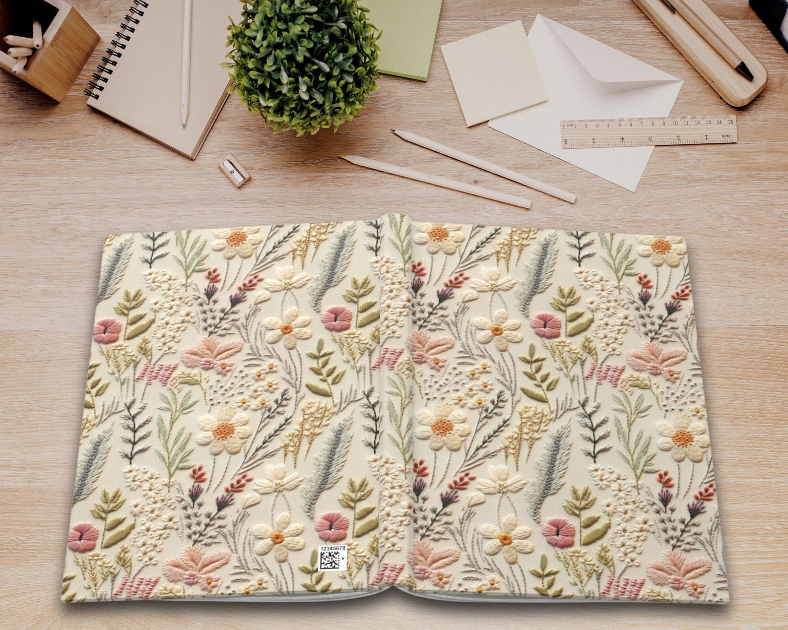 Boho Wildflower Journal | Cottagecore Beige Daisy Flowers Meadow Pretty ...