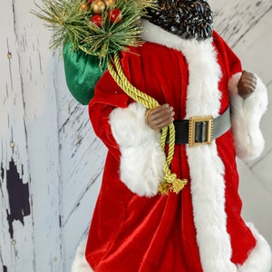 Black Santa Tree Topper - Etsy