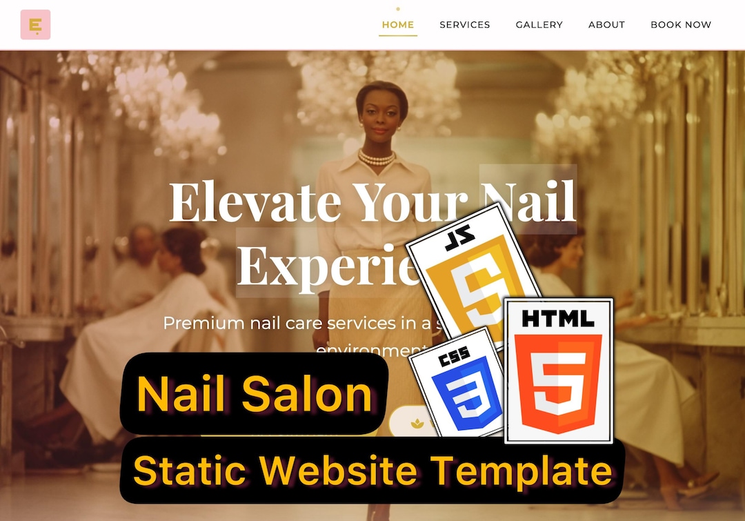 Premium Nail Salon Website Template | Elegant Responsive Design | Ready ...