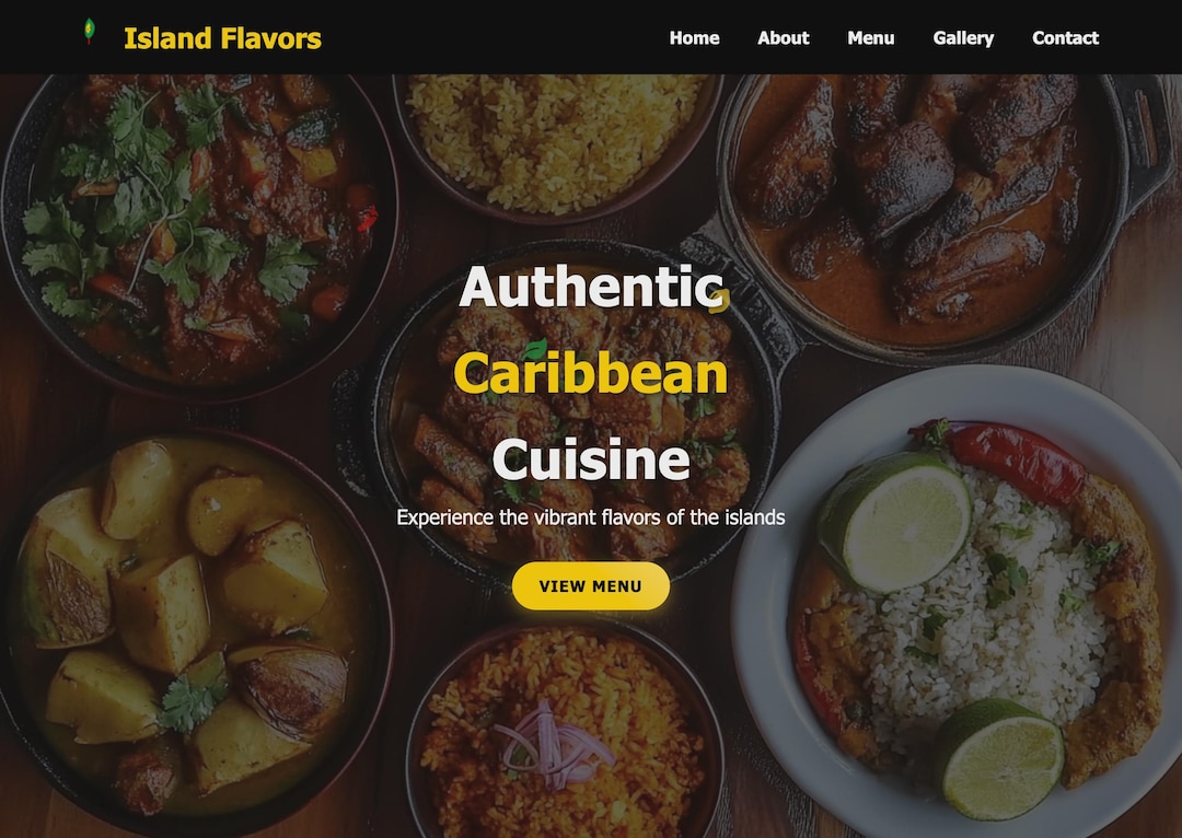 Island Flavors - Caribbean Restaurant Website Template | Responsive ...