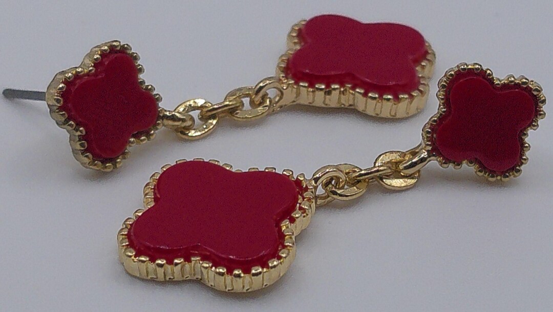 Red Four Leaf Clover - Etsy