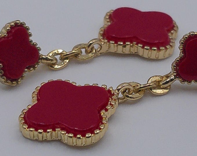 Red Four Leaf Clover - Etsy