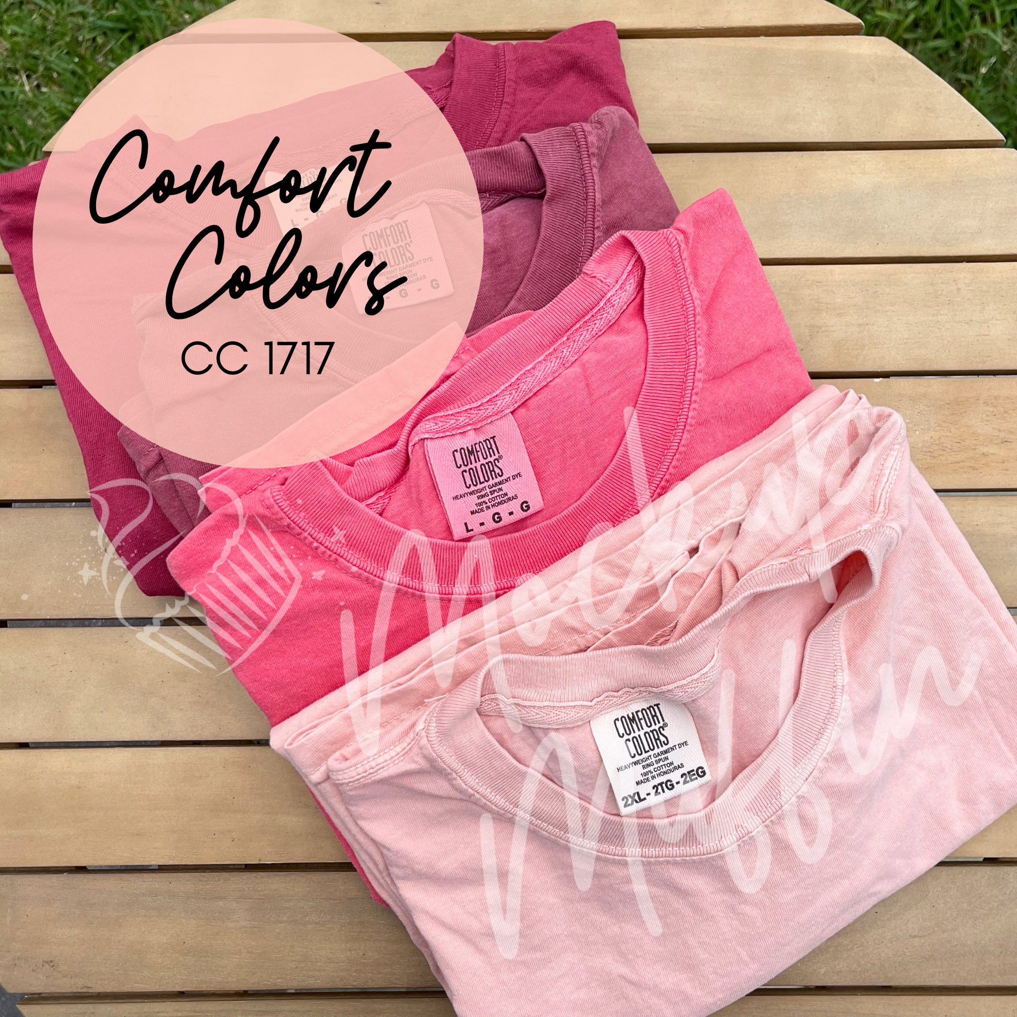 Red Comfort Colors T-shirt Color Chart for Stunning Product Listings ...