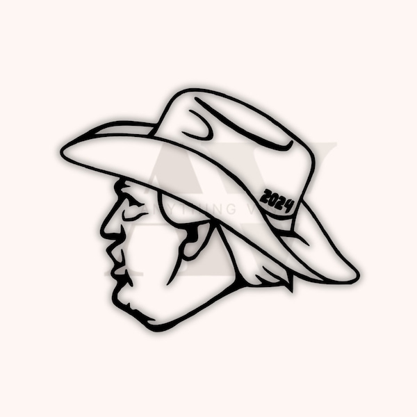 Trump Cowboy Sticker - Etsy