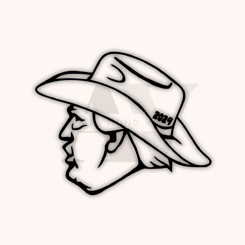 Cowboy Trump 2024 Decal - Etsy