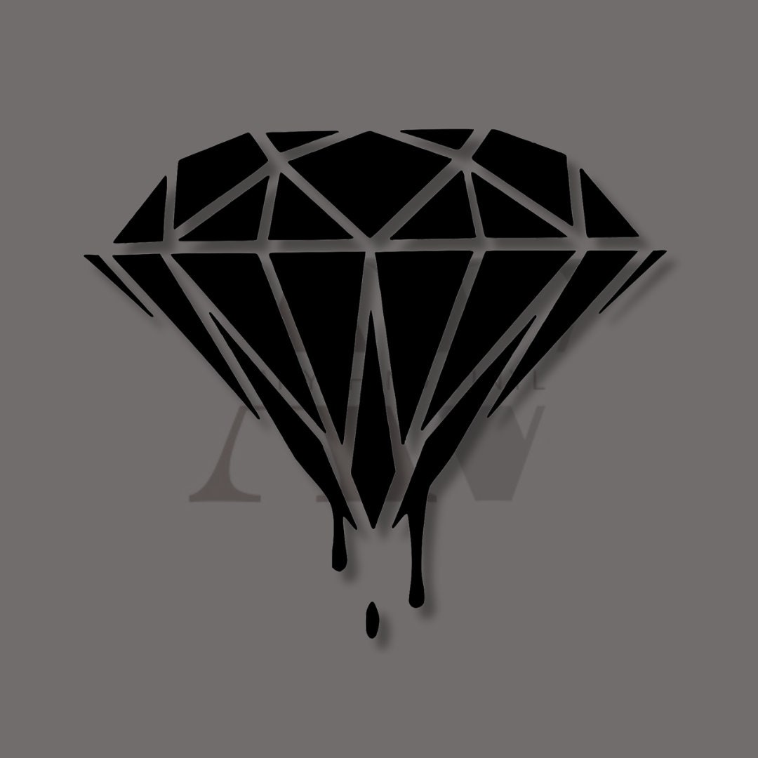Drippy Diamond Decal - Etsy