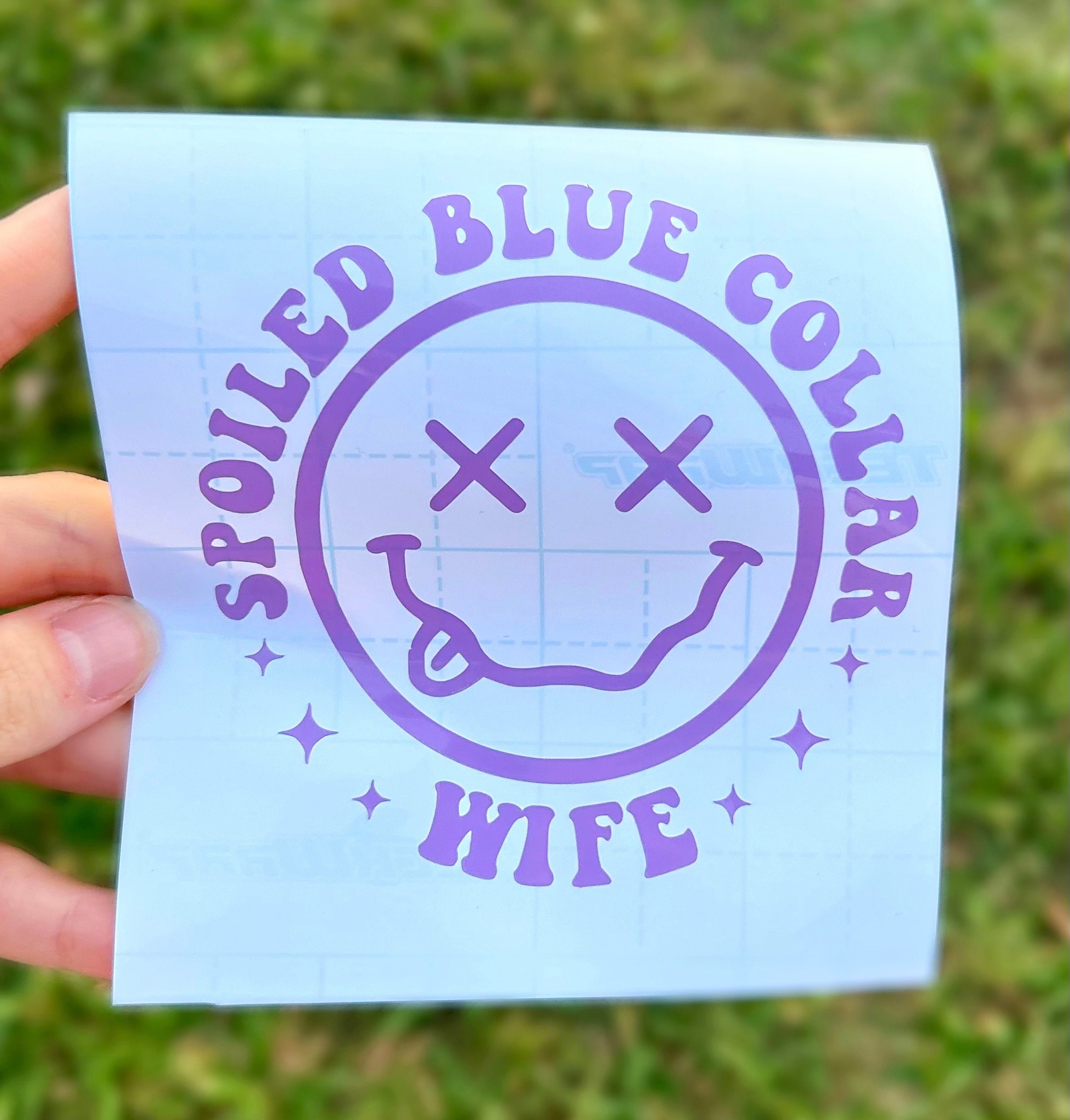 Spoiled Blue Collar Wife Decal - Etsy