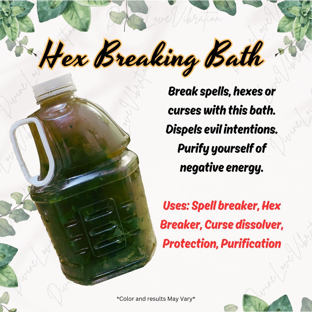 Hex Removal Bath, Spell Breaking Bath, Spiritual Bath, Remove ...